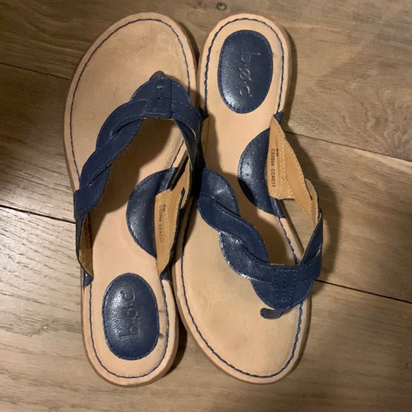 b.o.c. | Shoes | Boc Navy Thong Leather Sandals | Poshmark